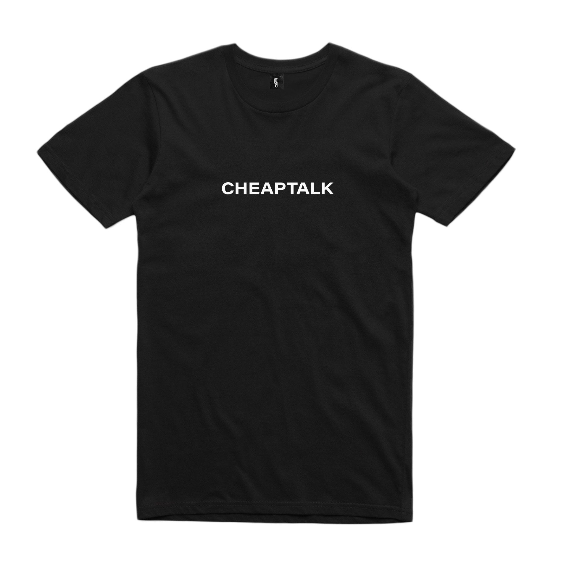 Black Reflective Print Logo T-Shirt – CHEAPTALK